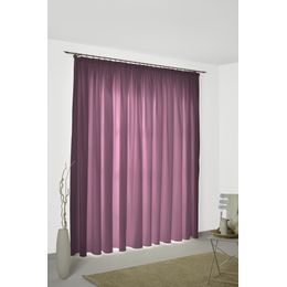 Vorhang WIRTH, B:132cm H:180cm, lila, Jacquard, Polyester, Wohnzimmer, Gardinen, "Felsted"