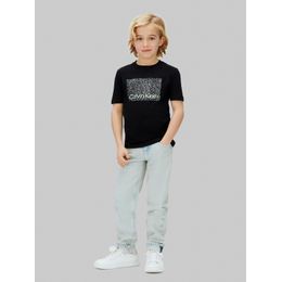 M&auml;dchen T-Shirt "PERFORATION T-SHIRT"schwarz, Gr. 10, Calvin Klein Jeans, unifarben, Single Jersey, Obermaterial: 100% Baumwolle, Shirts, Regular fit