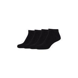 Camano Herren Sneakersocken "ca-soft", Gr. 35, schwarz, Elasthan, Polyamid, Viskose, unifarben, Socken, mit druckfreinem B&uuml;ndchen