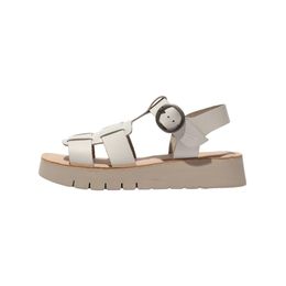 Fly London Damen Plateausandaletten "Fly London Sandalen Leder", Gr. 35, wei&szlig;, Leder, Schuhe