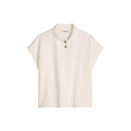 Marc O'Polo Damen Poloshirt, beige, Gr. S, MARC O'POLO DENIM, Jersey, Obermaterial: 100% Baumwolle, Shirts, &auml;rmellos wide aus Organic Cotton