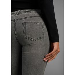 Arizona Damen Skinny-fit-Jeans "mit Keileins&auml;tzen", grau, Basic, Gr. 18, Denim/Jeans, Obermaterial: 76% Baumwolle, 16% Polyester, 7% Viskose, 1%