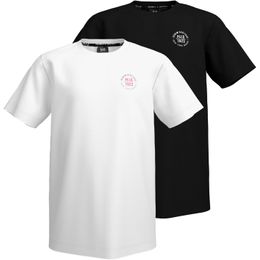 H.I.S. H.I.S Jungen T-Shirt "2er Pack Shirt mit Logoprint f&uuml;r Jungen", schwarz, Gr. 140, unifarben, Single Jersey, Obermaterial: 100% Baumwolle, Shirts, F&uuml;r