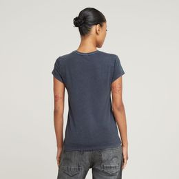 G-Star Raw G-STAR Damen V-Shirt "Eyben", blau, Gr. XS, unifarben, Jersey, Obermaterial: 100% Baumwolle, Shirts, mit Label