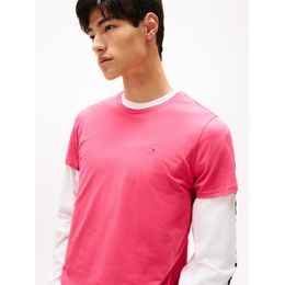 Tommy Jeans Herren T-Shirt "TJM ESSENTIAL SOLID", pink, Gr. XXXL, Jersey, Obermaterial: 100% Baumwolle, Shirts, mit Rundhalsausschnitt und dezenter