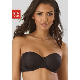 Damen Schalen-BH, NUANCE BY LASCANA, Gr. 80, schwarz, Microtouch, Obermaterial: 52% Polyamid, 33% Polyester, 15% Elasthan, BHs, mit abnehmbaren und