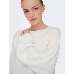 Jacqueline de Yong JDY Damen Strickpullover "JDYSONJA L/S O-NECK PULLOVER KNT NOOS", wei&szlig;, Gr. XL, meliert, Strick, Obermaterial: 57% Polyester, 26% Polyacryl, 14%