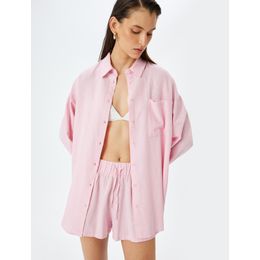 KOTON Bluse Damen Gr&ouml;&szlig;e XL rosa