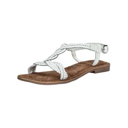 Lazamani Damen Riemchensandale "Lazamani Sandalen Leder", Gr. 40, wei&szlig;, Leder, Schuhe