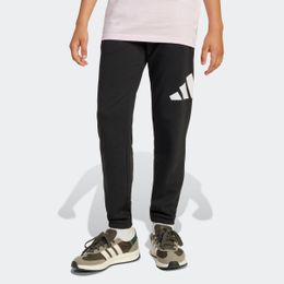 M&auml;dchen Sporthose "ESSENTIALS KIDS", schwarz-wei&szlig;, Gr. 128, adidas Sportswear, Obermaterial: 55% Baumwolle, 36% Polyester, 9% Viskose, Hosen