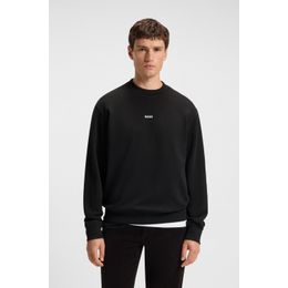 BOSS Orange Herren Sweatshirt "WeSmallcrew", schwarz, Gr. 5XL, unifarben, Sweatware, Obermaterial: 100% Baumwolle, Sweatshirts, mit Logo auf der Brust