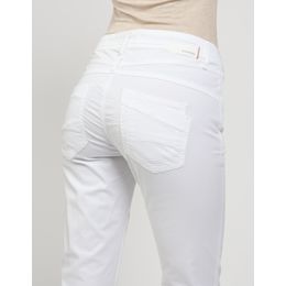 Gang Damen 5-Pocket-Hose "94AMELIE CROPPED", wei&szlig;, Gr. 34, unifarben, Web, Obermaterial: 97% Baumwolle, 3% Elasthan, Hosen, im Relaxed Fit