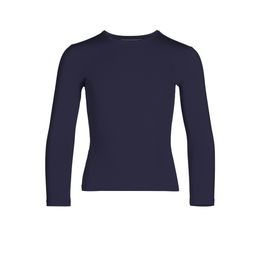 happy girls M&auml;dchen Langarmshirt, blau, Gr. 104, unifarben, Jersey, Obermaterial: 95% Baumwolle, 5% Elasthan, Shirts, in Basic-Form