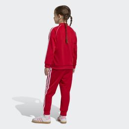 M&auml;dchen Trainingsanzug "SST TRACKSUIT", rot, Gr. 110, adidas originals, Obermaterial: 100% Polyester, Sportanz&uuml;ge