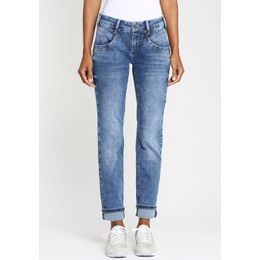 Gang Damen Slim-fit-Jeans "94JOJO", blau, Gr. 33, leichte Abriebeffekte, unifarben, Denim/Jeans, Obermaterial: 81% Baumwolle, 17% Polyester, 2%