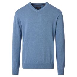 Casamoda Herren Strickpullover "Casamoda Pullover uni", blau, Gr. XL, 100% Baumwolle, Pullover