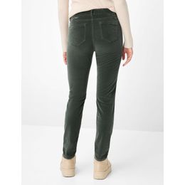 Brax Damen 5-Pocket-Hose "Style SHAKIRA"dunkelgr&uuml;n, Gr. 46, Web, 74% Baumwolle, 25% Viskose, 1% Elasthan, Hosen