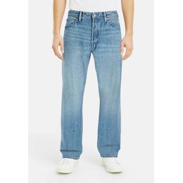 Jack & Jones JACK & JONES Herren Relax-fit-Jeans "JJIRON JJORIGINAL SBD 692 SN", blau, Gr. 30, Abriebeffekte, Denim/Jeans, Obermaterial: 100% Baumwolle, Jeans