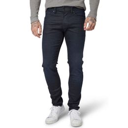 Herren Slim-fit-Jeans "PIERS", blau, Gr. 31, Tom Tailor Denim, Crinkleoptik, unifarben, Denim/Jeans, Obermaterial: 85% Baumwolle, 13% Polyester, 2%