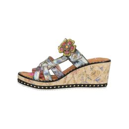 Laura Vita Damen Pantolette "Laura Vita Pantoletten Leder", Gr. 39braun, lila, Leder, Schuhe