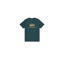 Herren T-Shirt "Basic T-Shirt BL", gr&uuml;n, Gr. M, Alpha Industries, Obermaterial: 100% Baumwolle, Shirts