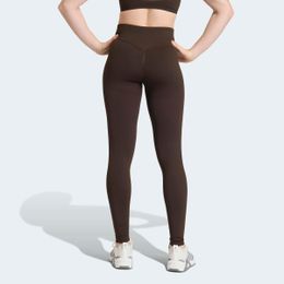 Damen Trainingstights "WE SCRUNCH 7/8L"aurora coffee, normal, gr., Gr. M, adidas Performance, Obermaterial: 70% Polyester, 21% Polyamid, 9% Elasthan,