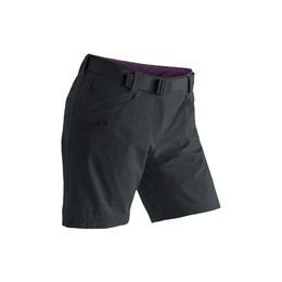 Maier Sports Damen Funktionsshorts "Lulaka Shorts", schwarz, Gr. 50, 90% Polyamid, 10% Elasthan, Hosen, Damen Shorts, kurze Wanderhose, Outdoorhose