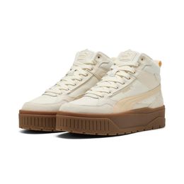 Puma Damen Winterboots "KARMEN II IDOL MID WTR", Gr. 42, beige, Leder, Schuhe, Winterschuhe, Winterstiefel, Snowboots