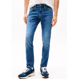 Tommy Jeans Herren Slim-fit-Jeans "Scanton Slim", blau, Gr. 38, Denim/Jeans, Obermaterial: 99% Baumwolle, 1% Elasthan, Jeans, mit mittlerer Leibh&ouml;he,