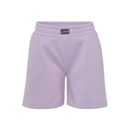 Lascana Damen Sweathose, Gr. 36, lila, Sweatware, Obermaterial: 60% Baumwolle, 40% Polyester, unifarben, Basic, Hosen, mit geripptem Hosenbund,