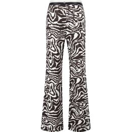 Damen Schlaghosebeige gemustert, Gr. 34, Sportalm KITZB&Uuml;HEL, gemustert, mehrfarbig, Web, Obermaterial: 100% Baumwolle, Hosen, mit allover Animalprint