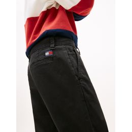 Tommy Jeans Herren Chinohose "SCANTON", schwarz, Gr. 30, unifarben, Twill, Obermaterial: 96% Baumwolle, 4% Elasthan, Hosen, slim fit, Twill