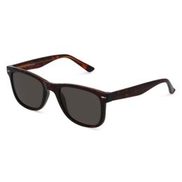 Fielmann MC 529 SUN CL | Unisex-Sonnenbrille | Fassung: Vollrand, Quadratisch, Propionat, Havanna Gl&auml;nzend | Glasfarbe: G15