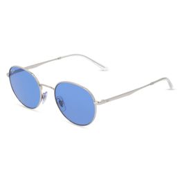 Ray-Ban RB 3681 | Unisex-Sonnenbrille | Fassung: Vollrand, Panto, Metall, Silber | Glasfarbe: Blau
