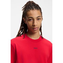 Hugo Herren T-Shirtopen pink693, Gr. XL, unifarben, Single Jersey, Obermaterial: 100% Baumwolle, Shirts, Rundhalsausschnitt, Relaxed Fit, Logo-Print
