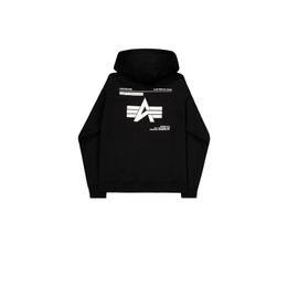 Herren Hoodie "Label Hoodie Zip Backprint", schwarz, Gr. XXXL, Alpha Industries, Obermaterial: 80% Baumwolle, 20% Polyester, Sweatshirts