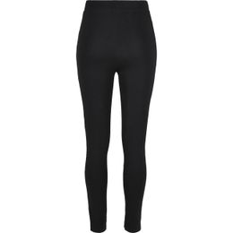 Urban Classics Damen Leggings "Urban Classics Damen Ladies Flock Lace Inset Leggings", schwarz, Gr. S, unifarben, 96% Baumwolle, 4% Elasthan, Hosen