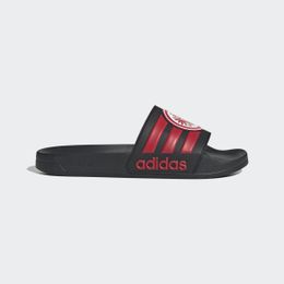 Damen Badesandale "ADILETTE SHOWER FRANKFURT BADESCHLAPPEN", adidas Sportswear, Gr. 44,5core schwarz, sge rot, sge rot, Synthetik, Schuhe,