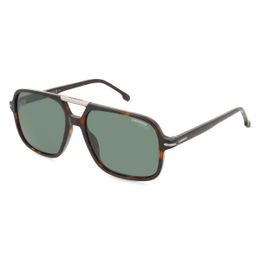 Carrera Carrera 350/S | Herren-Sonnenbrille | Fassung: Vollrand, Eckig, Acetat, Havanna | Glasfarbe: Gr&uuml;n
