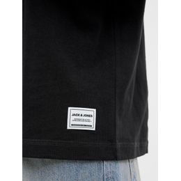 Jack & Jones JACK & JONES Herren Rundhalsshirt "JJEDOVER TEE SS CREW NECK", schwarz, Gr. S, unifarben, Single Jersey, Obermaterial: 100% Baumwolle, Shirts