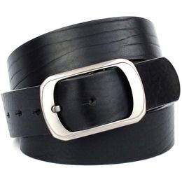 Anthoni Crown Damen Lederg&uuml;rtel, schwarz, Gr. 100, unifarben, Leder, G&uuml;rtel, mit Oberfl&auml;chennarbung