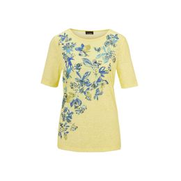 GOLDNER Damen Kurzarmshirt "Shirt mit U-Boot-Ausschnitt", gr&uuml;n, Gr. 42, Obermaterial: 50% Polyester PES. 50% Viskose CV., Shirts, keine/nicht relevant