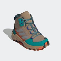 adidas terrex Kinder Wanderschuh "TERREX AX4R MID", Gr. 35cardboard, matte silber, pure teal, Synthetik, Textil, Schuhe, f&uuml;r Kinder