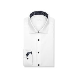 Seidensticker Herren Businesshemd "Schwarze Rose"wei&szlig;, Gr. 42, unifarben, 100% Baumwolle, Hemden, Slim 1/1 Kentkragen Uni