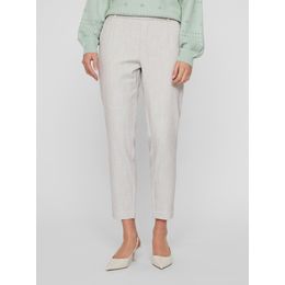 Vila Damen Anzughose "VIVARONE HW SLIM PANT - NOOS", grau, Gr. 38, unifarben, Web, Obermaterial: 66% Polyester, 28% Viskose, 6% Elasthan, Hosen