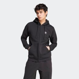 Herren Kapuzensweatshirt "TREFOIL ESSENTIALS", schwarz, Gr. S, adidas originals, Obermaterial: 70% Baumwolle, 30% Polyester, Sweatshirts, Full Zip