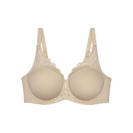 Triumph Damen B&uuml;gel-BH "Amourette W01", Gr. 95, beige, Microtouch, Obermaterial: 68% Polyamid, 32% Elasthan, BHs, verkleinert die Brust optisch um