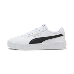Puma Damen Sneaker "CARINA 30", Gr. 40,5, schwarz-wei&szlig;, unifarben, Schuhe, f&uuml;r sportliche Looks, aus Leder, mit weichem Textilfutter