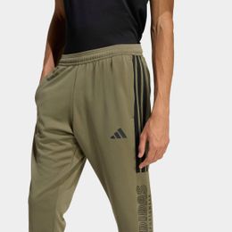 Sporthose adidas Sportswear "TIRO WORDMARK", Damen, Gr. M, N-Gr, olive strata, schwarz, normal, gr., Obermaterial: 100% Polyester, Hosen Sporthose