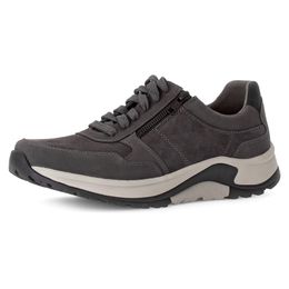 ROLLINGSOFT Herren Keilsneaker, Gr. 7, grau, Nubukleder, Veloursleder, Schuhe, Komfortschuh, Schn&uuml;rschuh, Halbschuh in Weite G 1/2 (= weit)